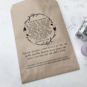 Wedding Program Bags Sweet Hearts Program Bags Custom Printed on Kraft ...