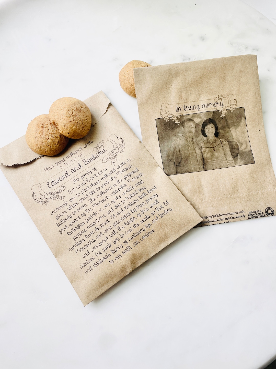 In Loving Memory Memorial Favor Bags! - Goodbye Message - Favor Bags ...