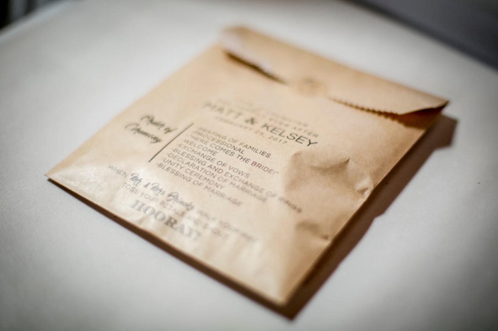 Wedding Program Bags Shout Hooray Program Bags Custom | Etsy