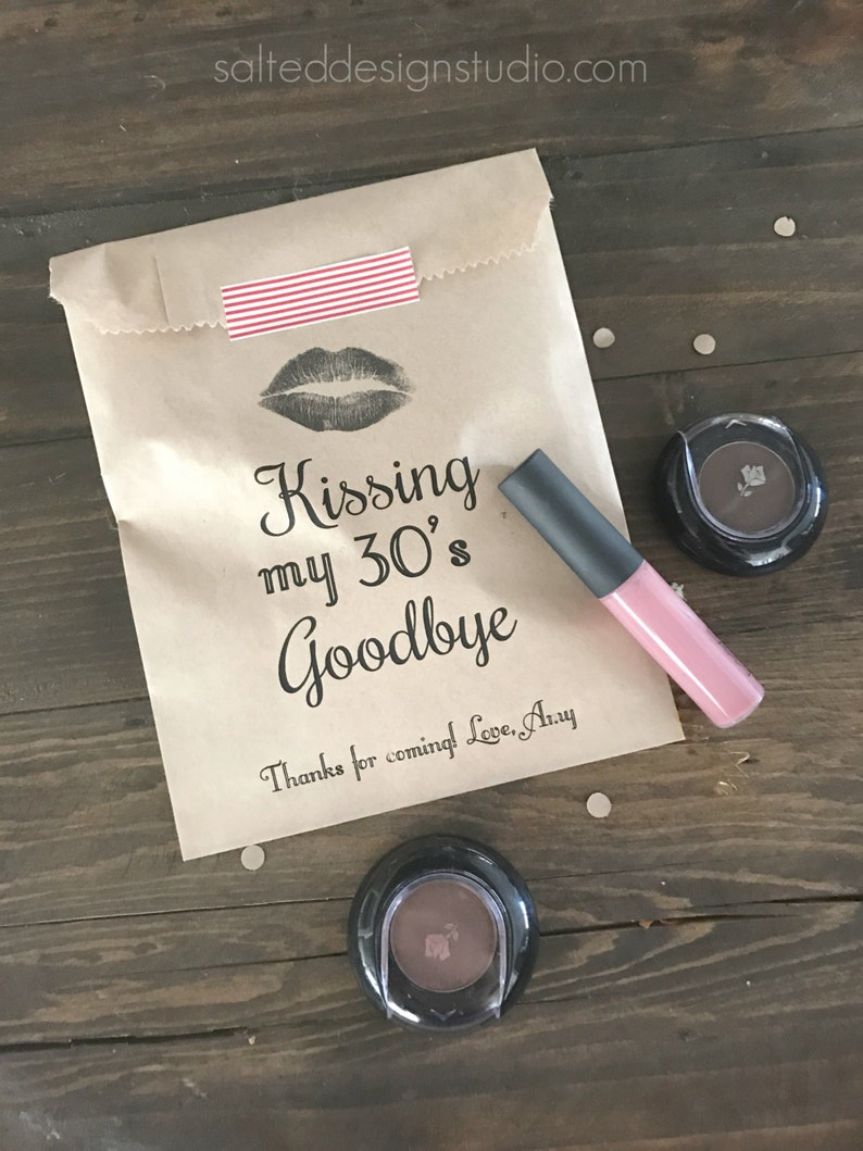 Birthday Favor Bags Kissing My 30th 40th 50th 60th 70th Etc Etsy