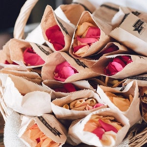 Wedding Program Bags Sweet Hearts Program Bags Custom Printed on Kraft ...