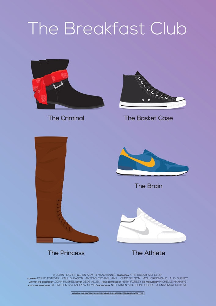 The Breakfast Club - Film Fan Poster A3 Digital Download Jpeg Artwork ...