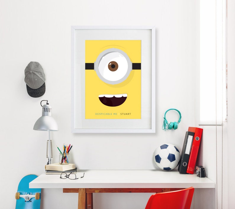 Minion Stuart - Despicable Me - Minimal Fan Poster Instant Download - Etsy