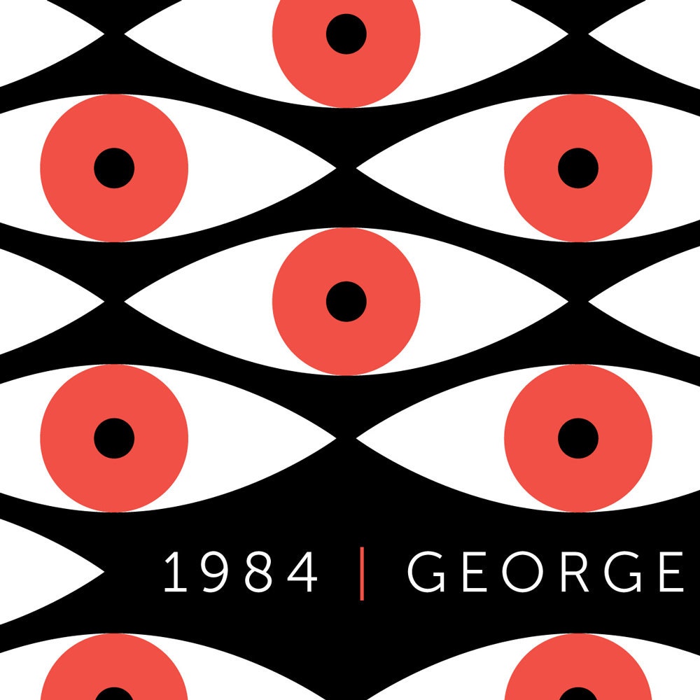 1984 - George Orwell Fan Book Cover Poster, Instant Digital Download - Etsy