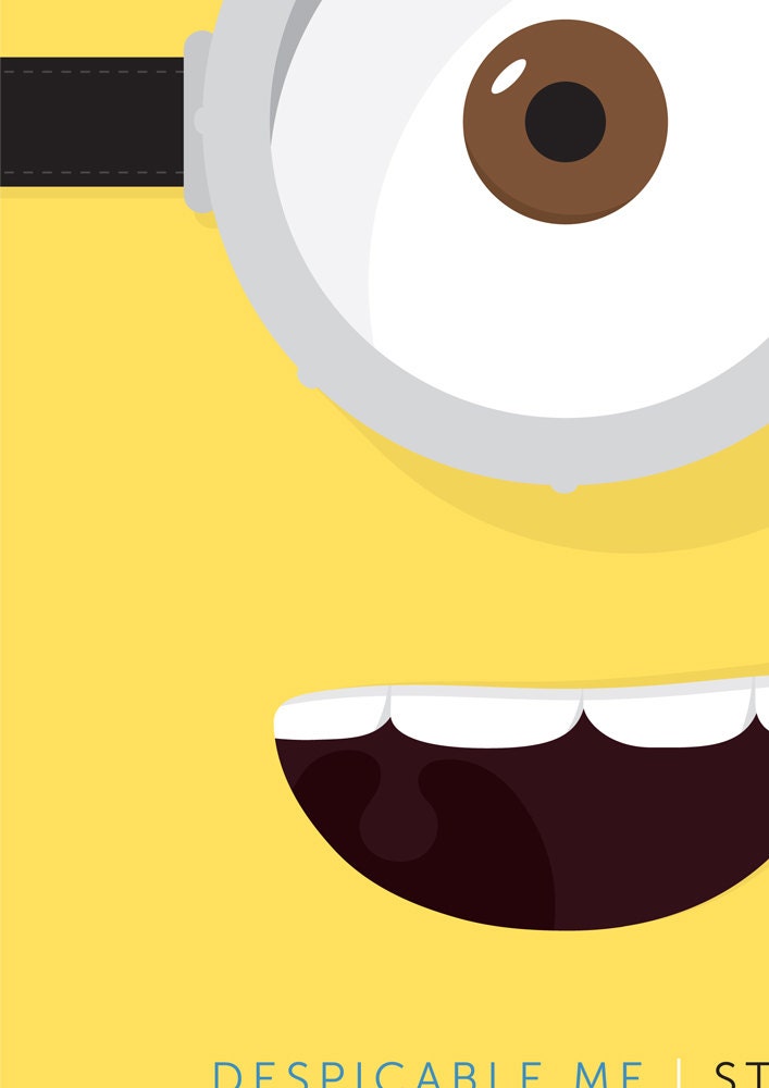 Minion Stuart - Despicable Me - Minimal Fan Poster Instant Download - Etsy