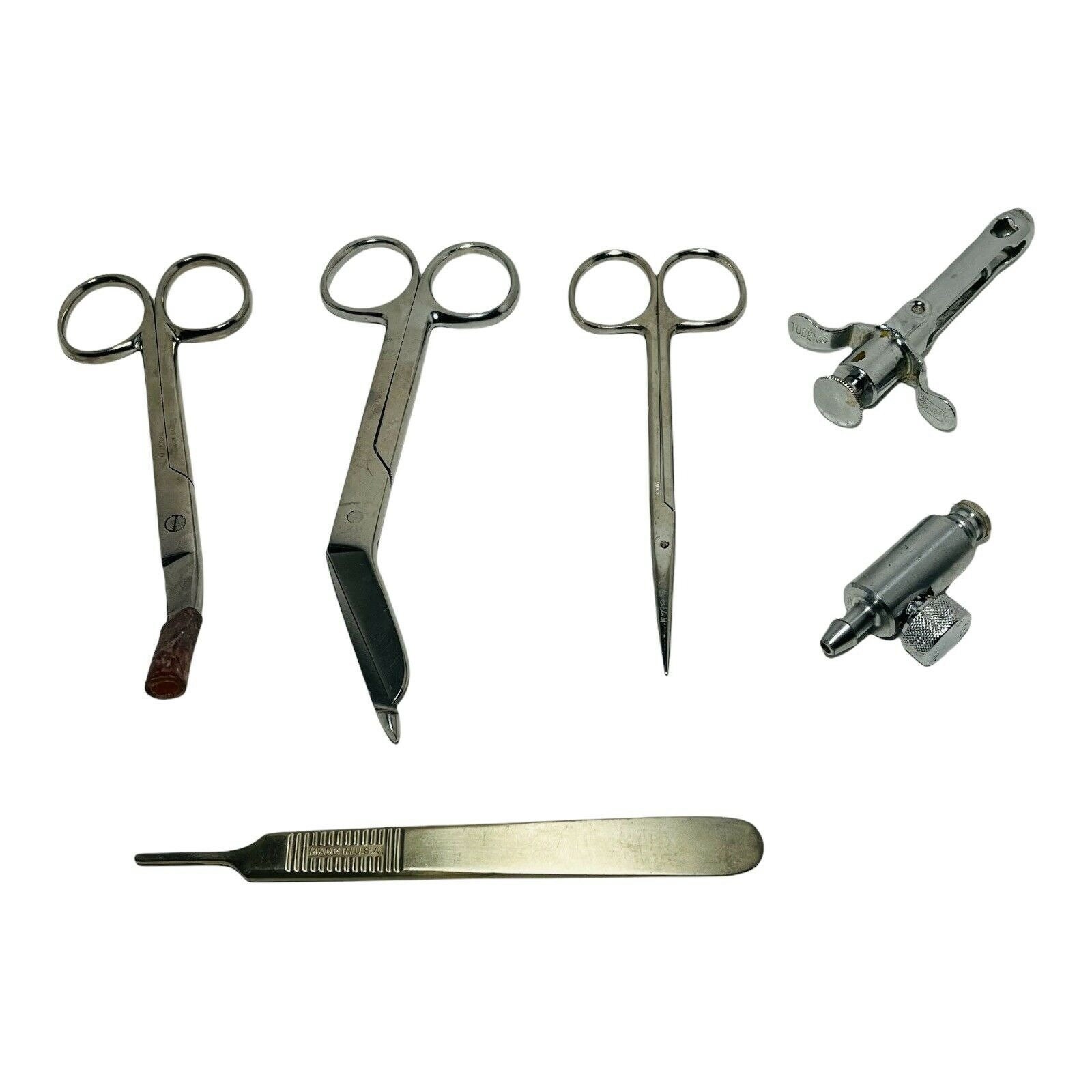 Vintage Surgical Medical Tools Instruments Stainless Syringe Scalpel ...