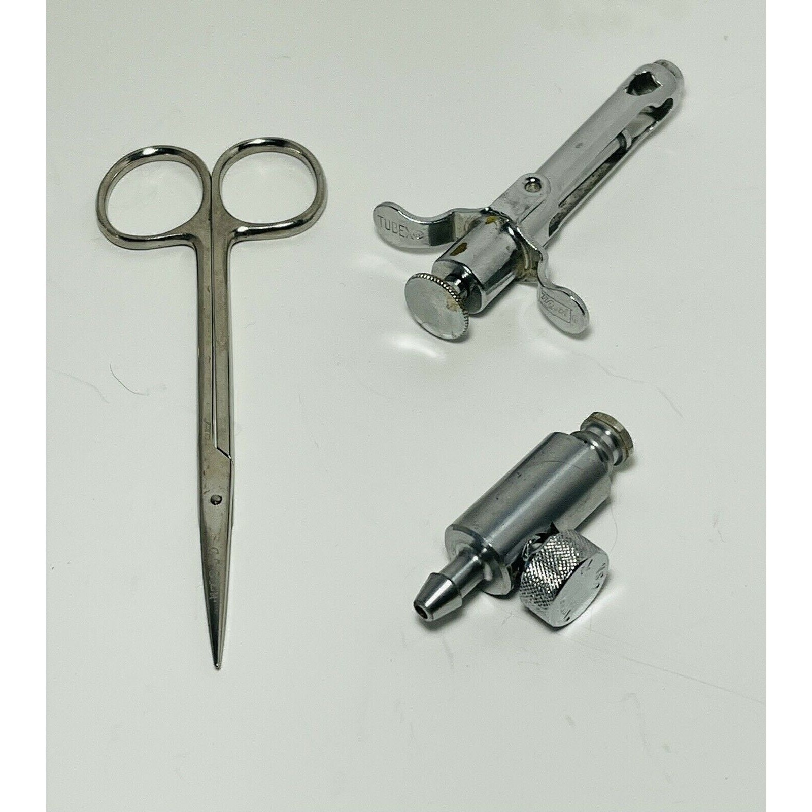 Vintage Surgical Medical Tools Instruments Stainless Syringe Scalpel ...