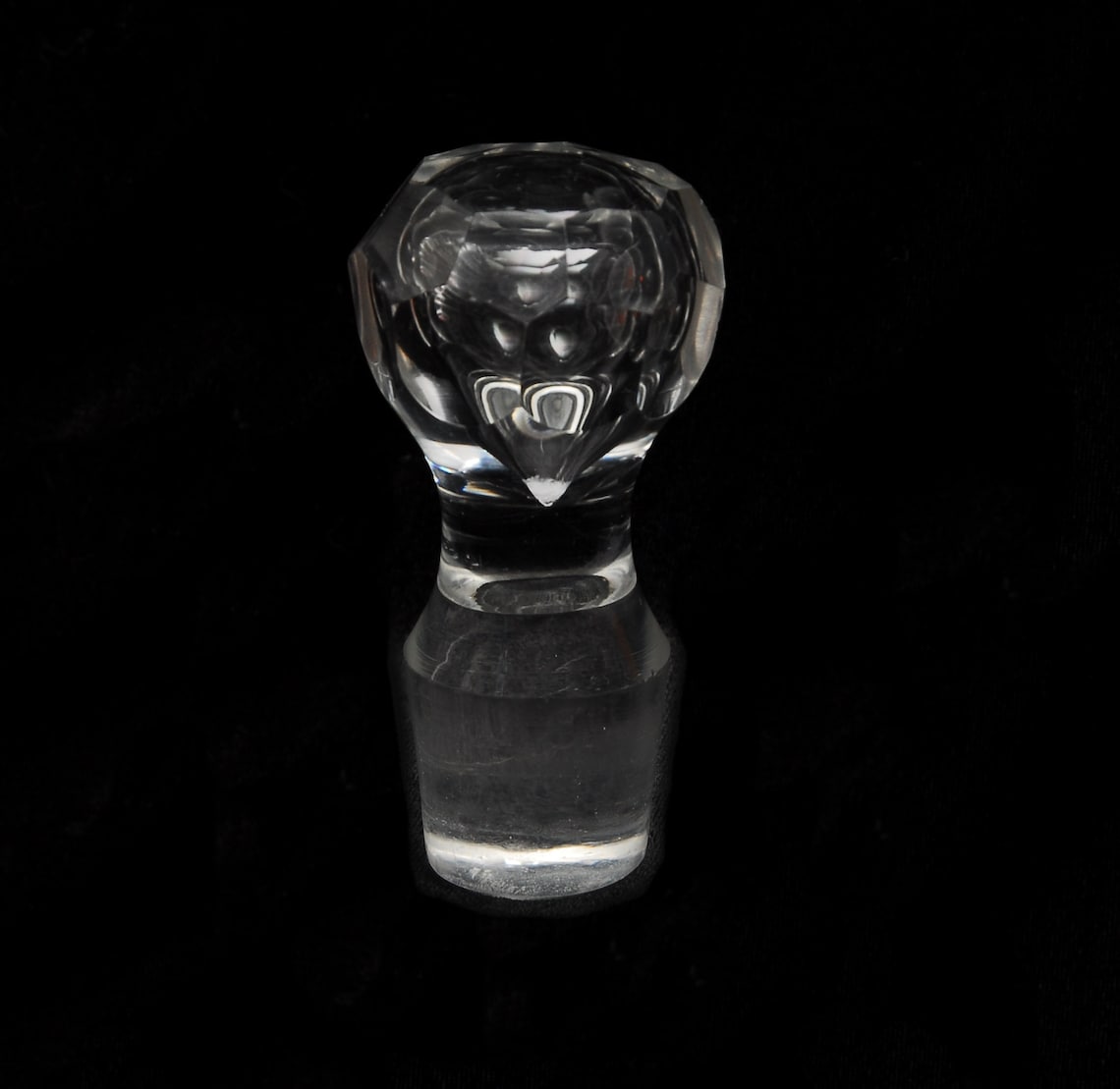 Vintage glass stopper solid clear perfume bottle clasp cork | Etsy