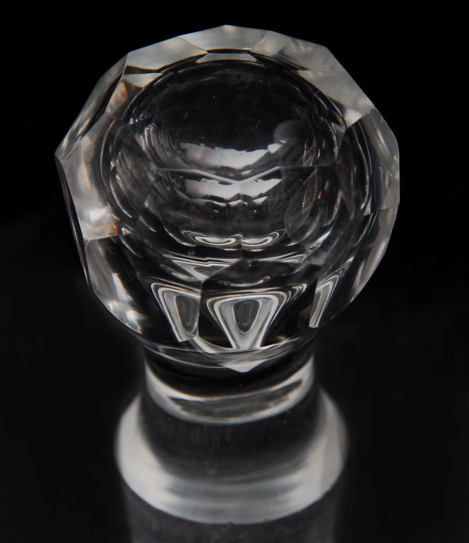 Vintage glass stopper solid clear perfume bottle clasp cork | Etsy