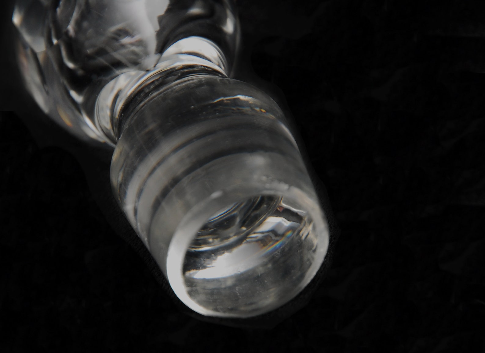 Vintage glass stopper solid clear perfume bottle clasp cork | Etsy