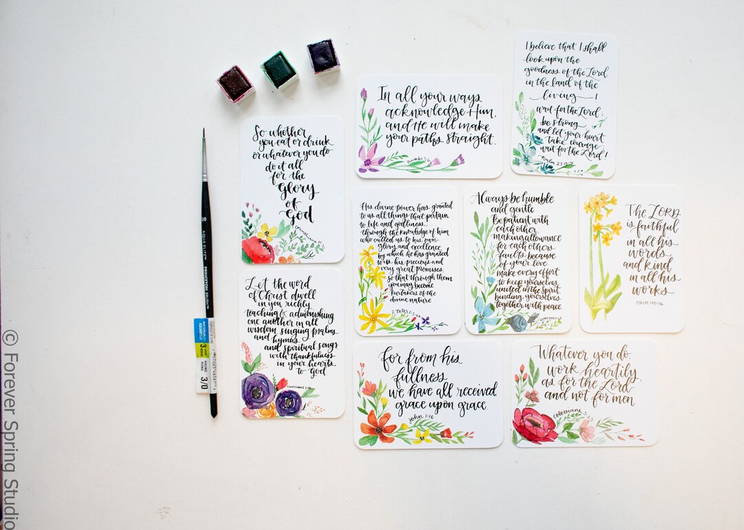 Mini Bible Verse Cards | Christian Encouragement Cards | Mini Scripture ...