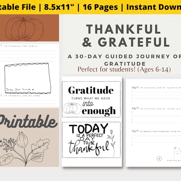 Gratitude Planner - Etsy