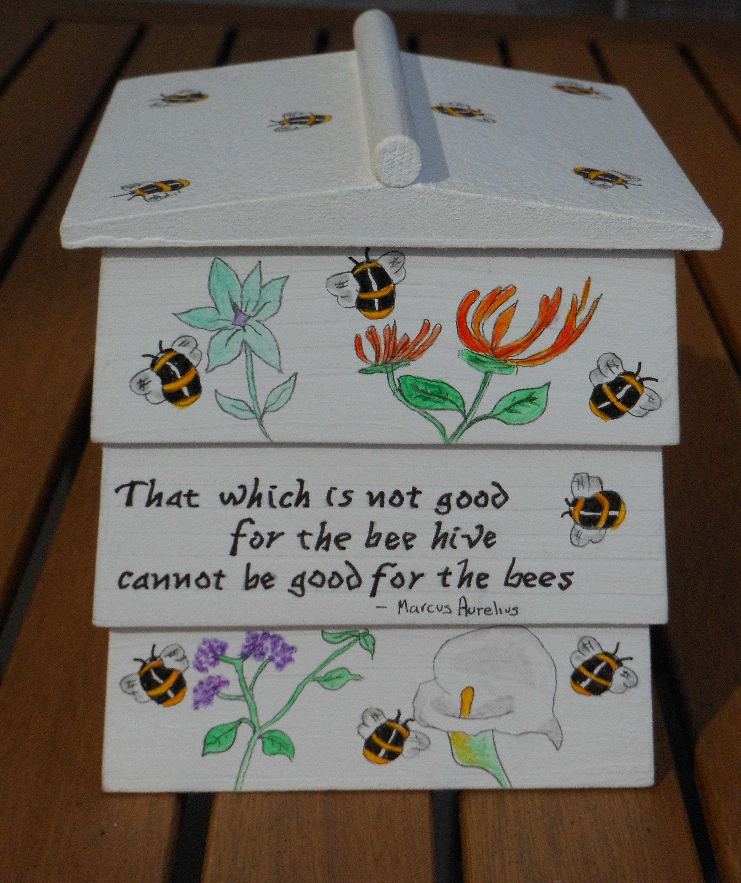 Beehive Box/bee Hive Storage Box/tea Caddie/bee Decorated - Etsy UK