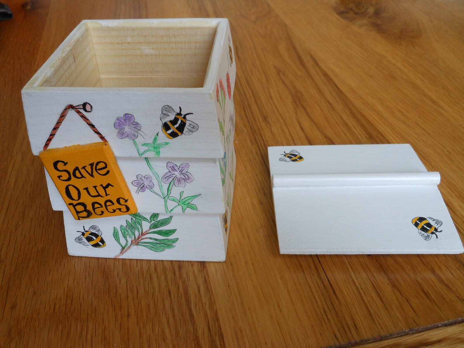 Hand-painted Beehive Trinket Box, Save the Bees Decor - Etsy UK