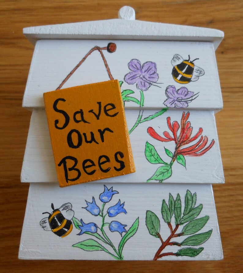 Beehive Trinket Box/bee Wooden Trinket Box/hand Painted Beehive Box ...