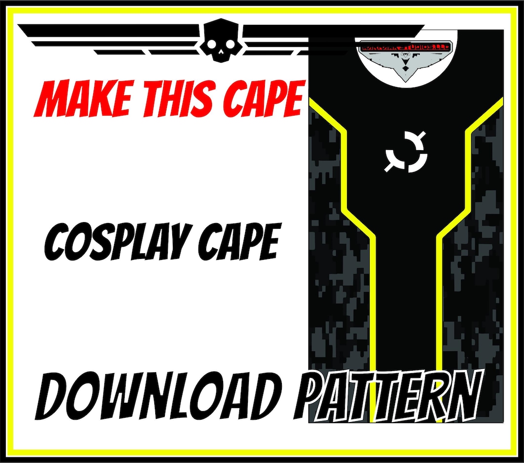 HD 2 Cosplay Cape "pattern Only" Download Only - Etsy