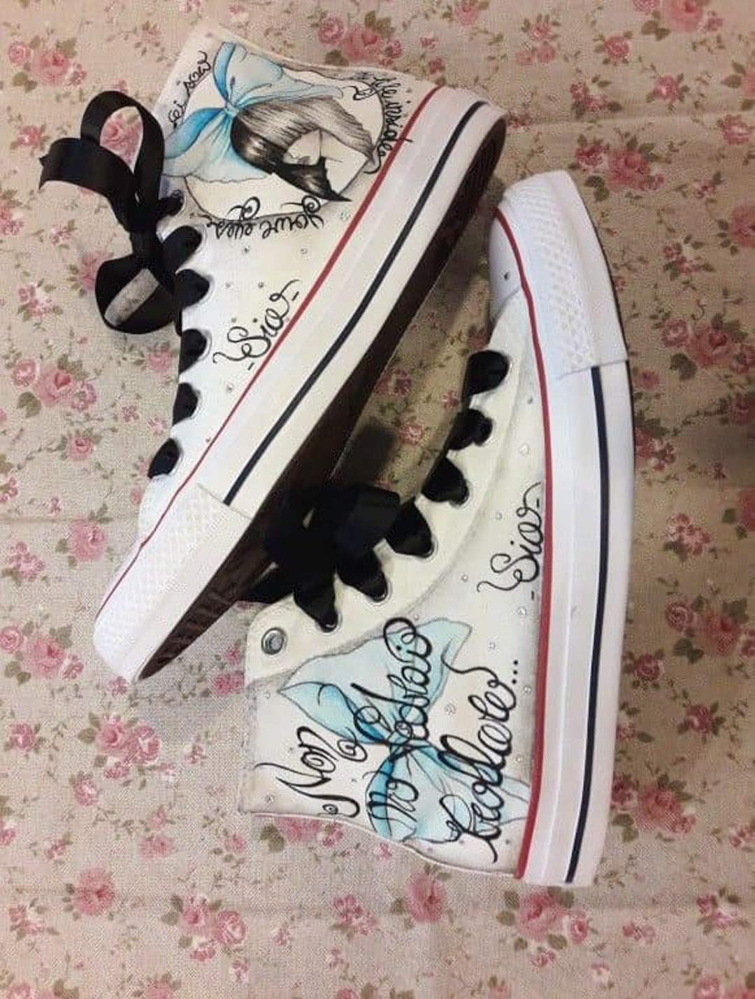 Hand-painted Canvas Shoes All Star Converse Custom LOVE Music - Etsy