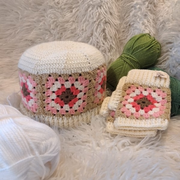Granny Square Hat and Gloves - Etsy