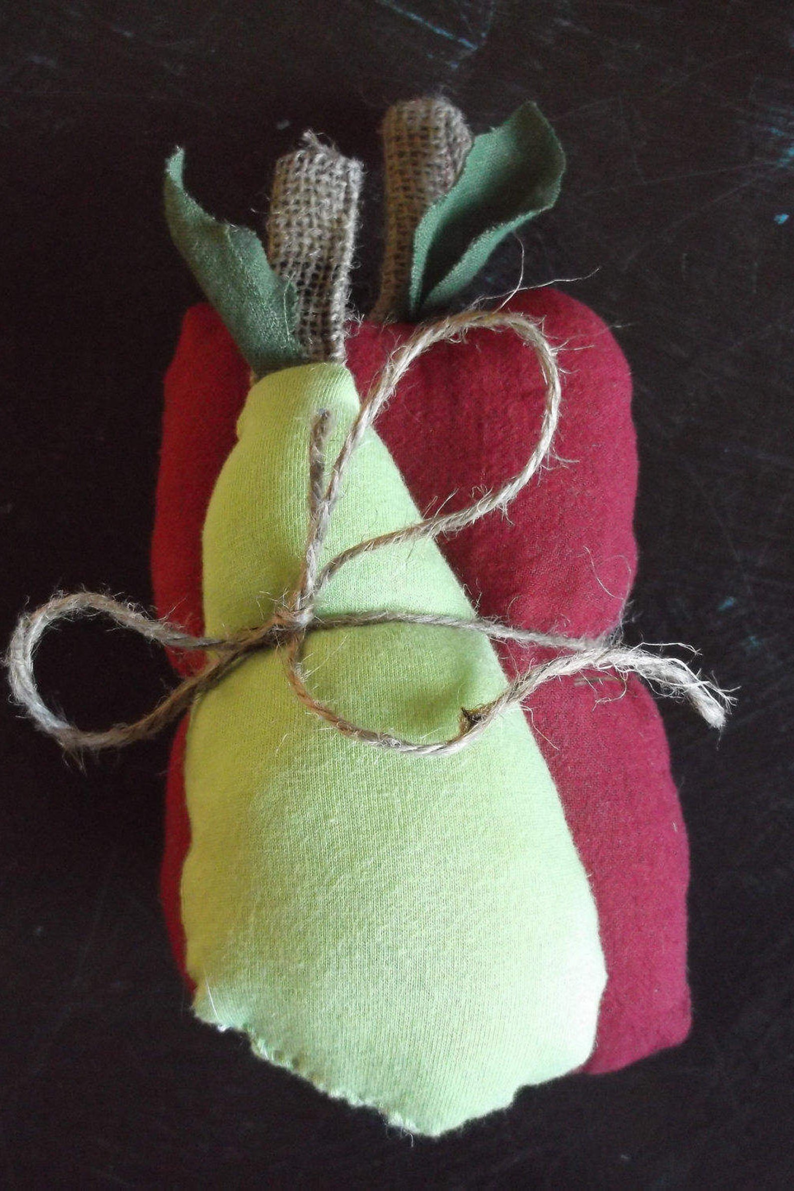 Apple and Pear Cuddly Oversized Stuffed Apple and Pear Pillow Toys for ...