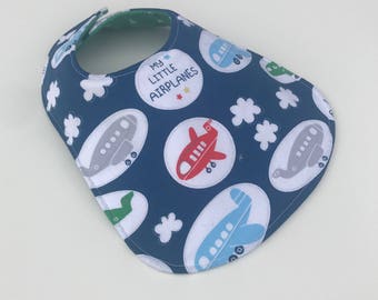 Jets, Planes, Helicopters Reversible Baby Bib - Etsy