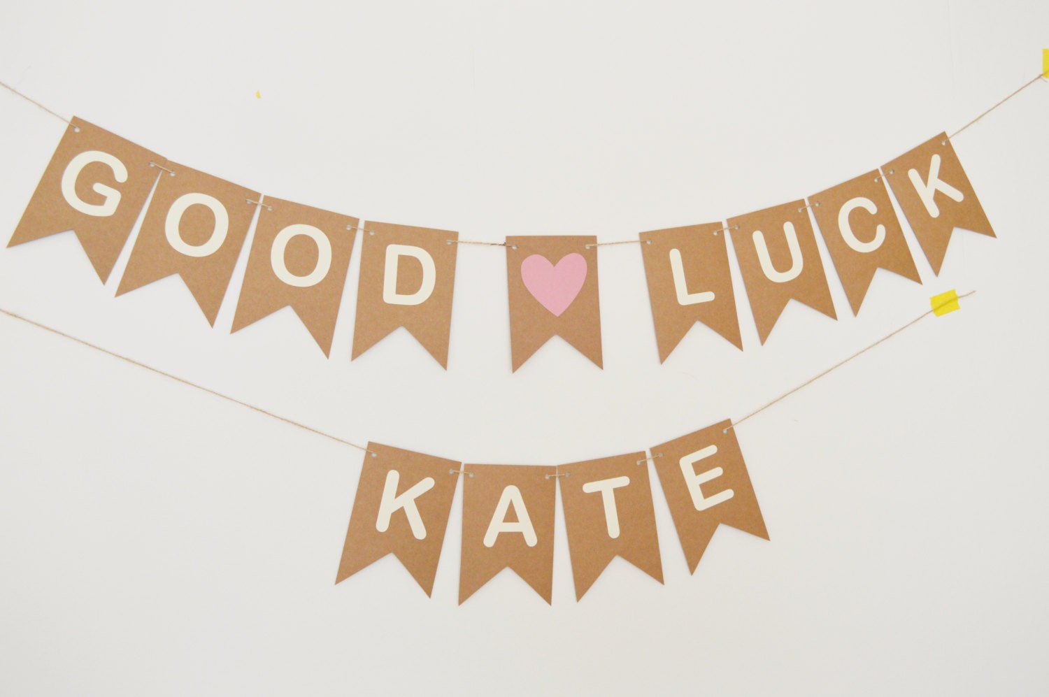 Good Luck Banner Personalised Name Bunting Custom Banner | Etsy