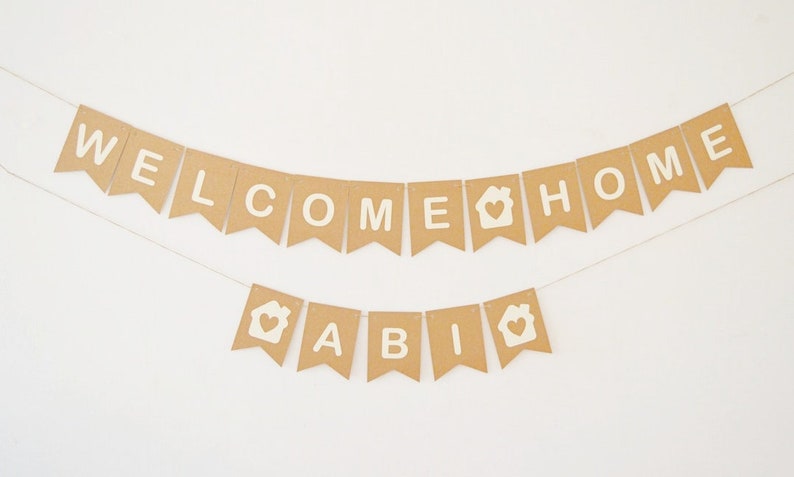 Personalised Welcome Home Bunting, Welcome Back Banner, House Party ...