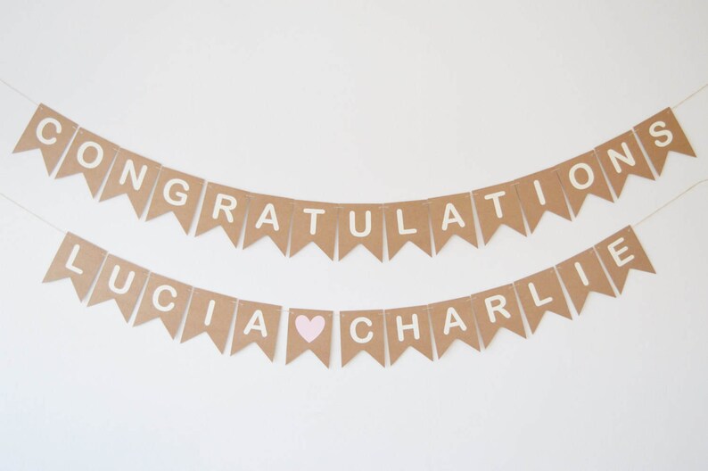 Personalised Congratulations Banner, Custom Congrats Banner, Engagement ...