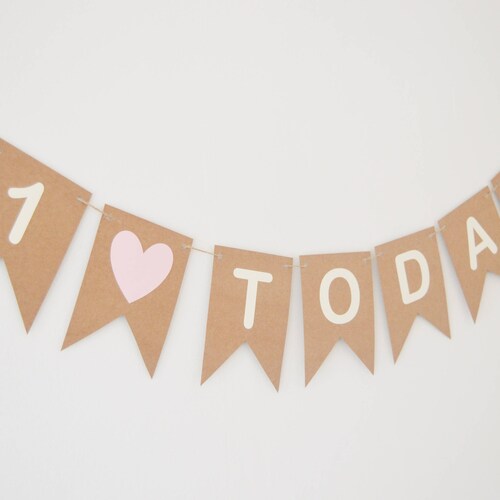 First Birthday Party Decoration One Today Banner Bunting - Etsy