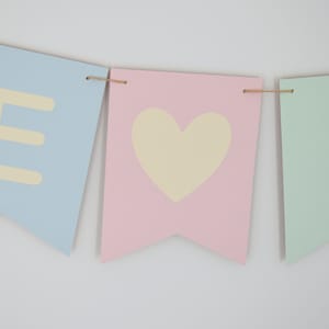 Pastel Rainbow Birthday Bunting, Personalised Name Age 1st, 2nd, 3rd ...