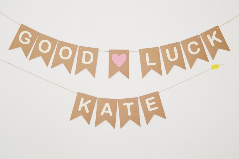 Good Luck Banner Personalised Name Bunting Custom Banner | Etsy