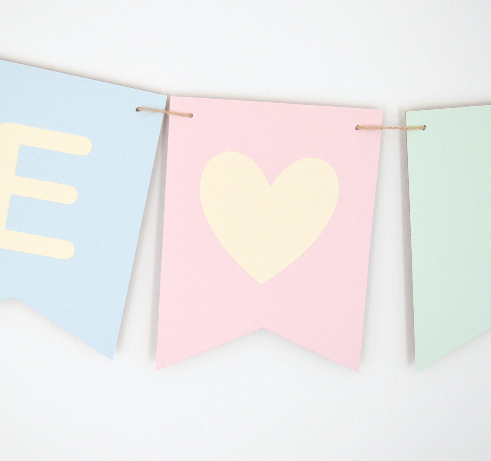 Pastel Rainbow Birthday Bunting, Personalised Name Age 1st, 2nd, 3rd ...