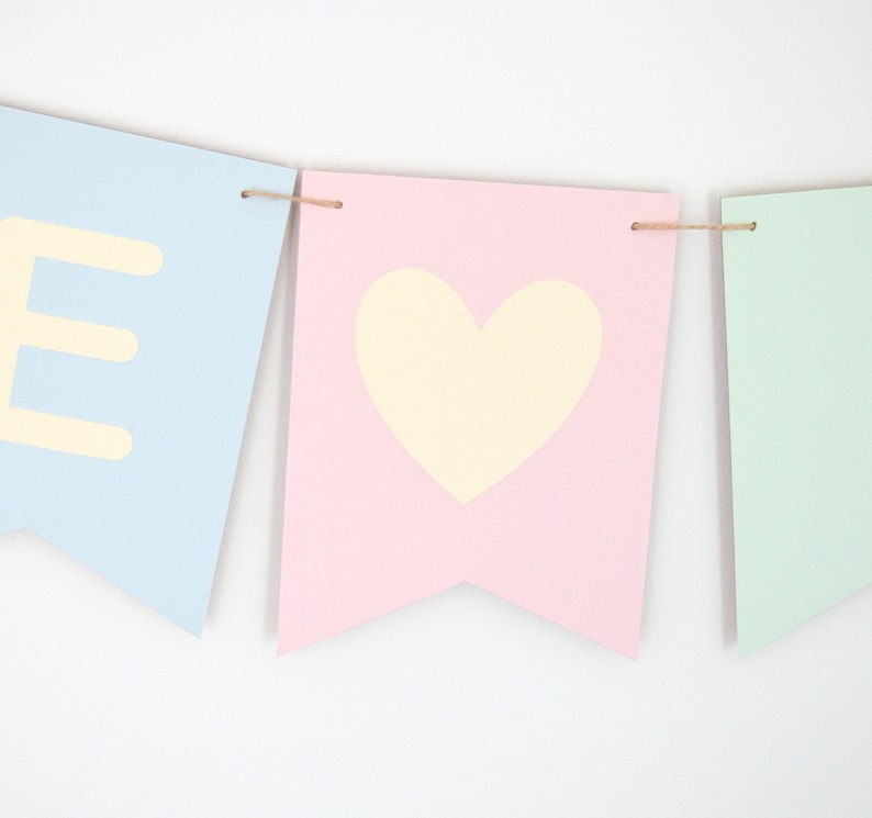 Pastel Rainbow Birthday Bunting, Personalised Name Age 1st, 2nd, 3rd ...