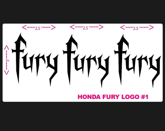 Honda FURY Logo Decal 3 X 2.5 x3 | Etsy