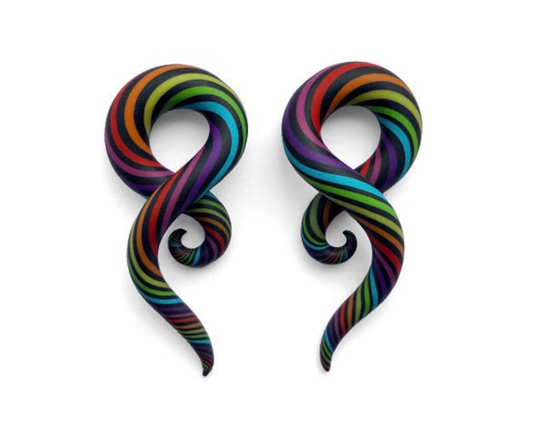 Dark Side of the Rainbow Gauges Handmade From Polymer Clay - Fake, 2g ...