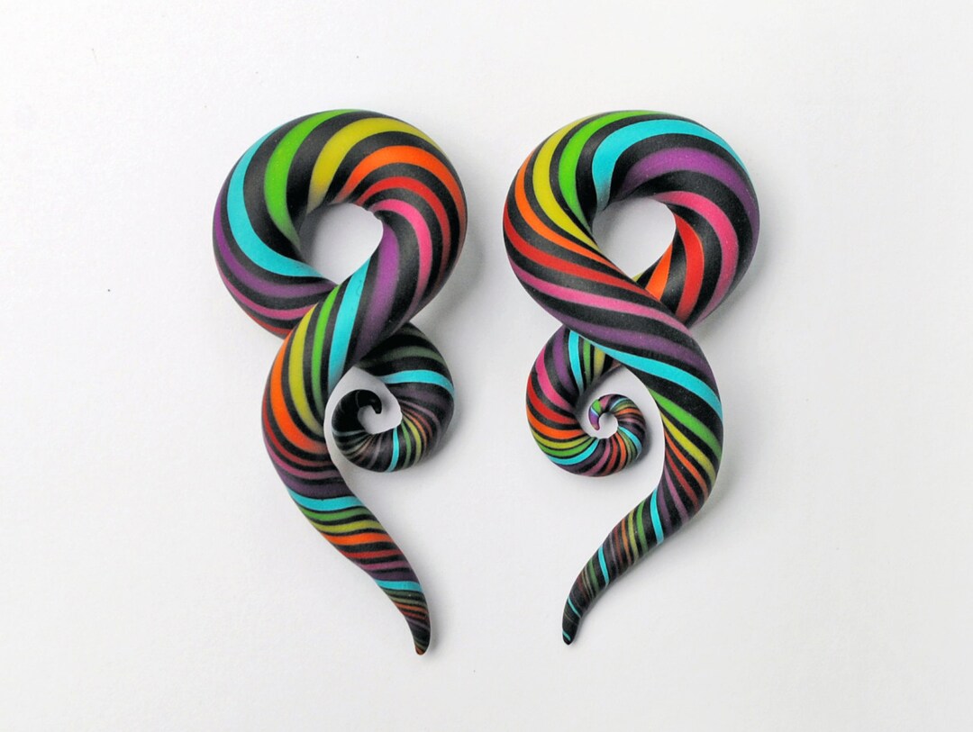 Mini Dark Side of the Rainbow Gauges Handmade From Polymer - Etsy