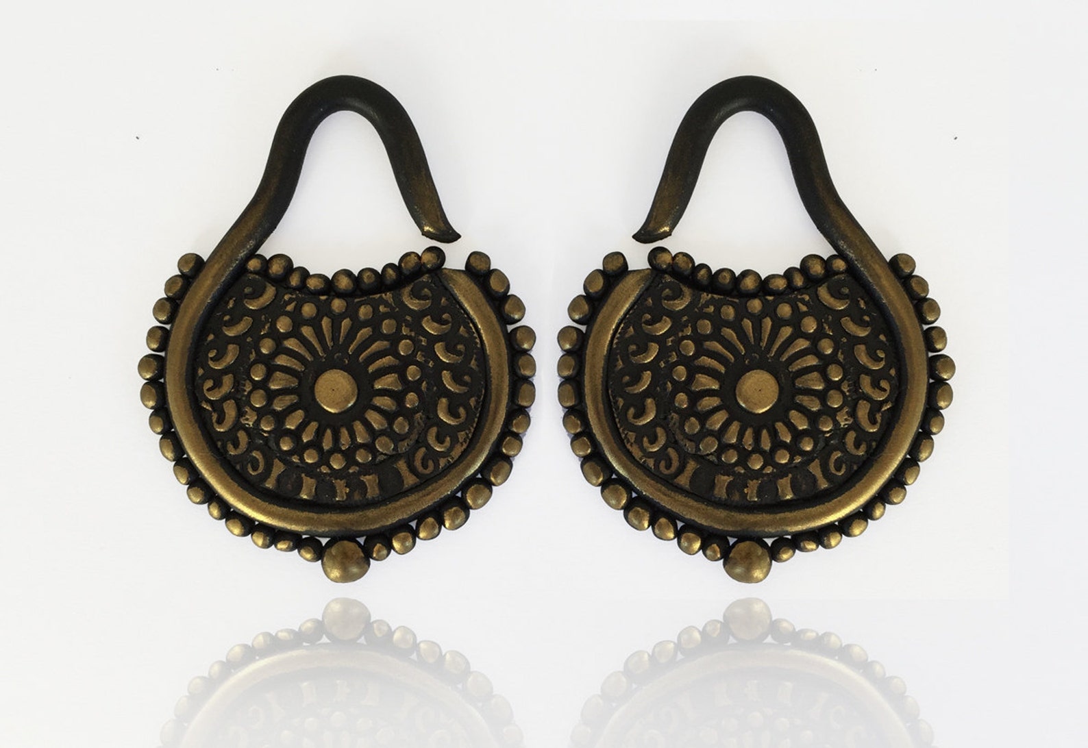 Eastern Sun Goddess Gauges - Earrings for Stretched Lobes - Fake, 4g ...