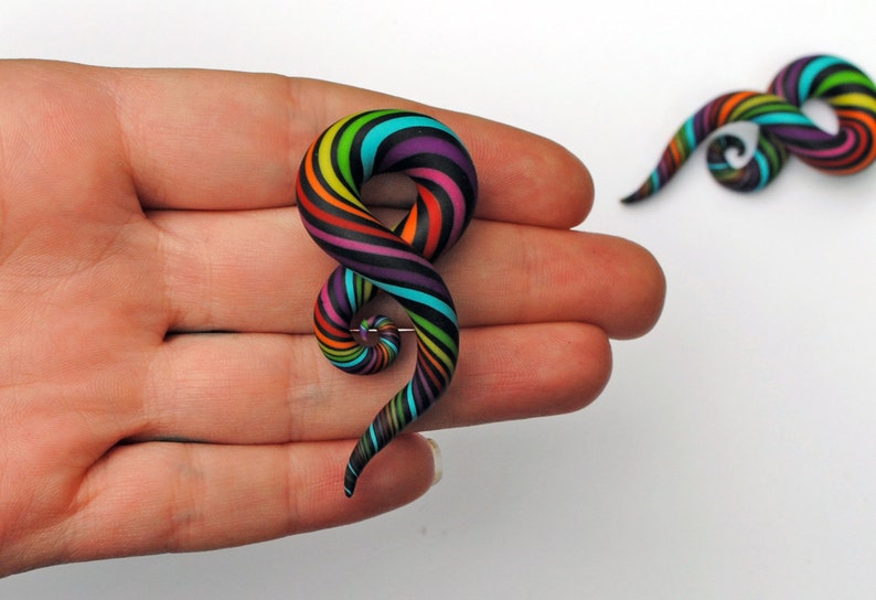 Mini Dark Side of the Rainbow Gauges Handmade From Polymer - Etsy