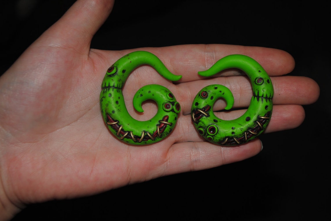 Zombie Gauges Fake 4g 2g 0g 00g 7/16 1/2 - Etsy