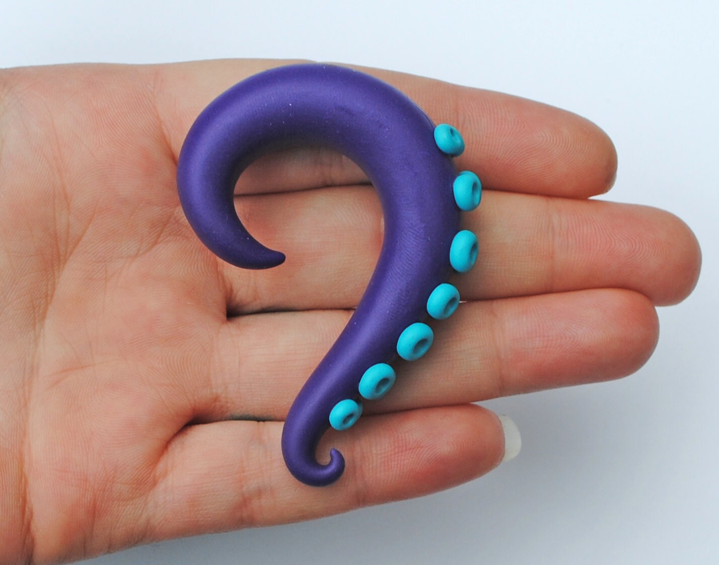 Octopus Tentacle Earrings for Stretched Lobes - Fake, 2g, 0g, 00g, 7/16 ...