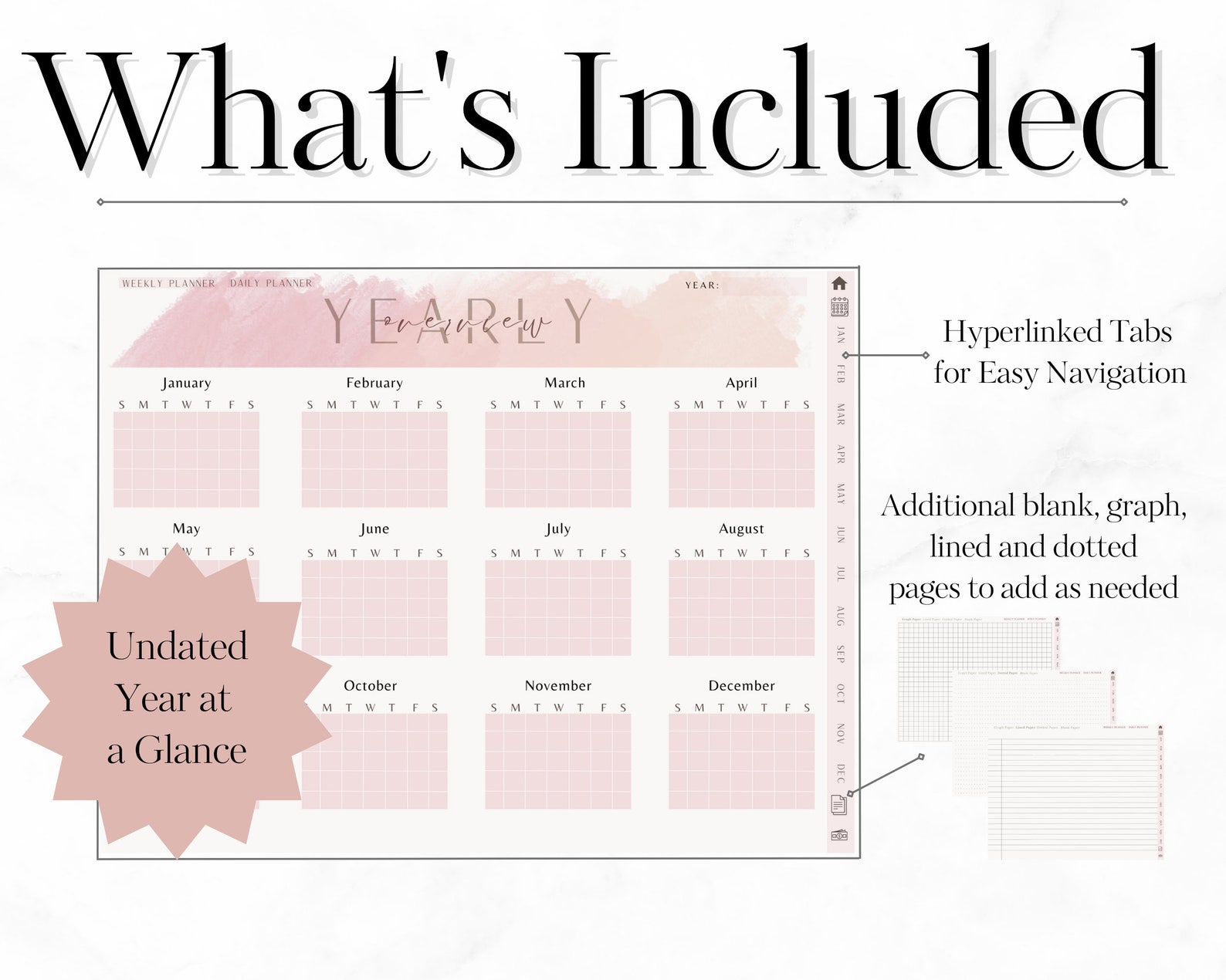 Digital Planner Goodnotes Planner iPad Planner Undated Digital Calendar ...