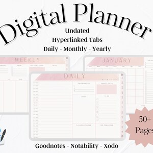 Digital Planner Goodnotes Planner iPad Planner Undated Digital Calendar ...