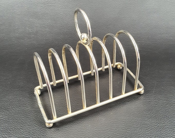 6 TOASTS | Toast Rack Vintage Silver Metal for Breakfast or Tea-time ...