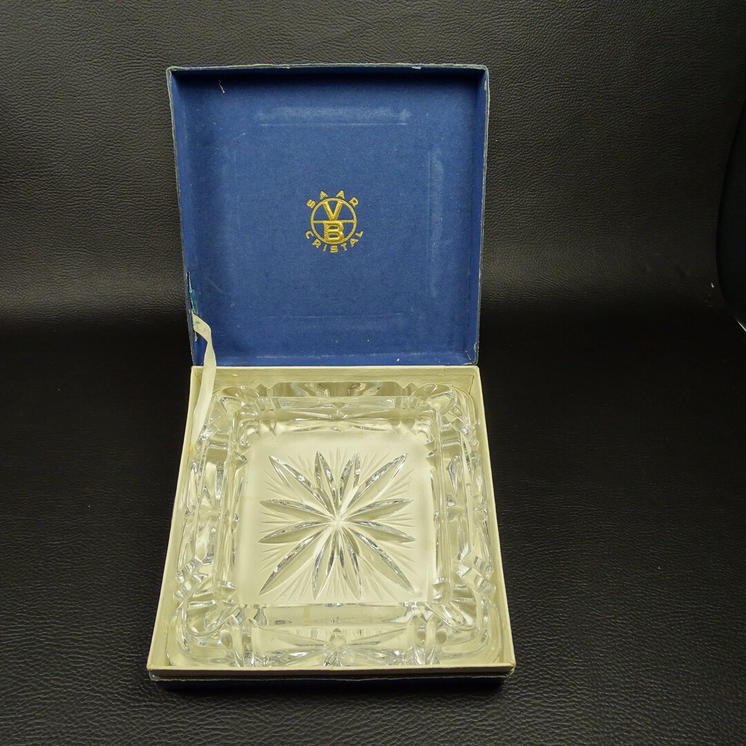 VILLEROY&BOCH Large Square Ashtray in Villeroy and Boch Cut Crystal in ...