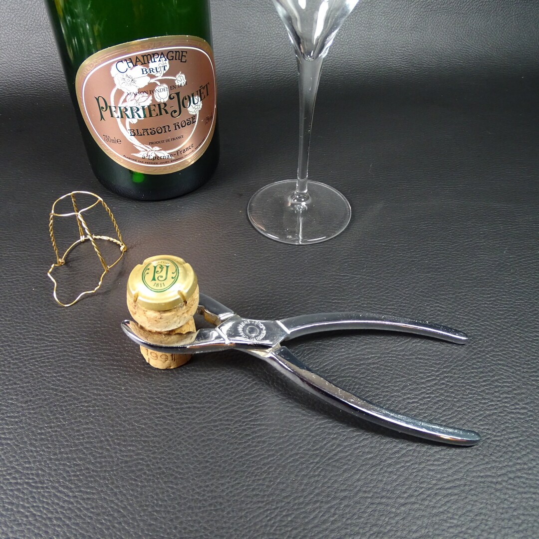 PERRIER-JOUET Perrier-jouet Champagne Cork Tongs in Silver Metal Made ...