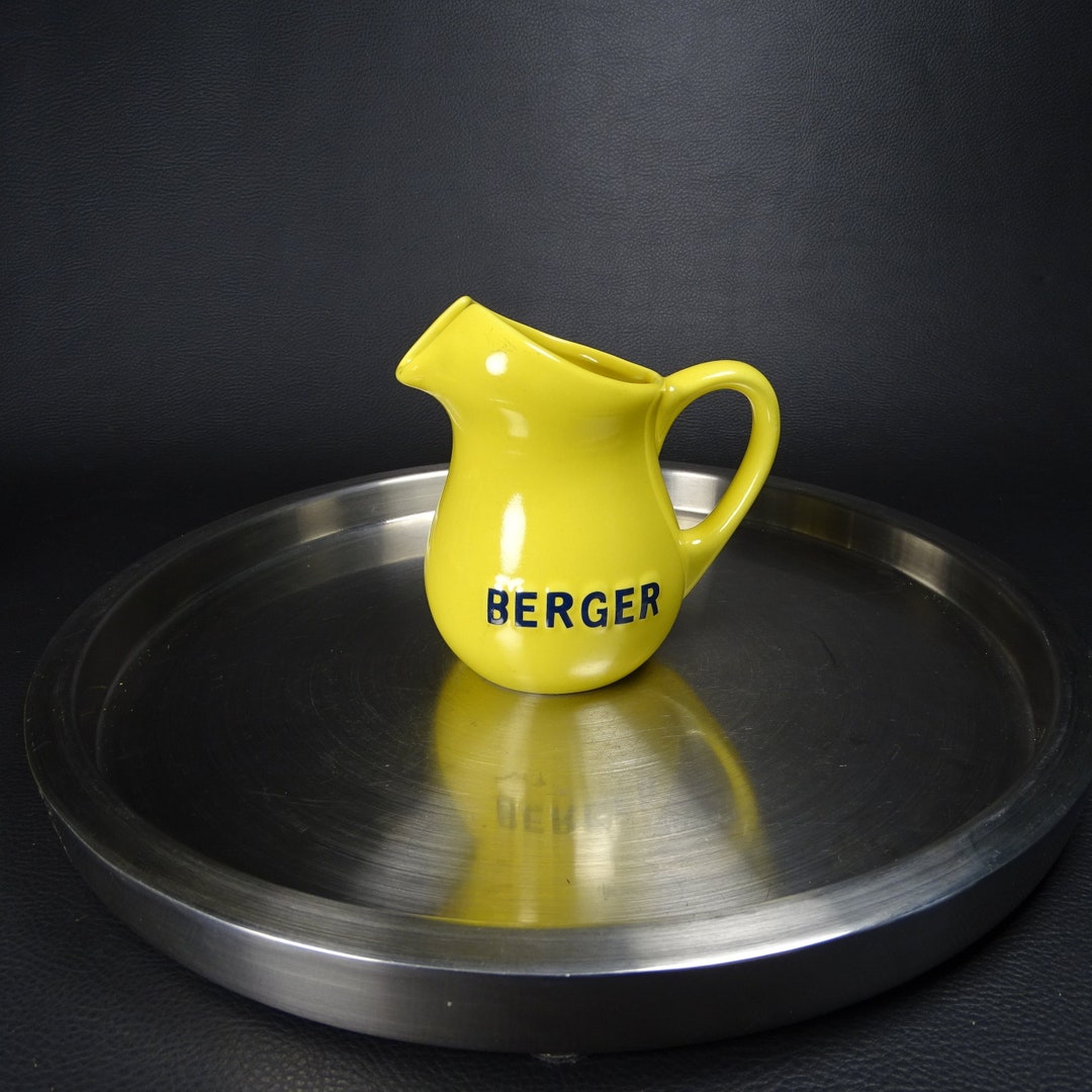 BERGER Small Yellow Ceramic Bar Water Pitcher for Anisette BERGER ...