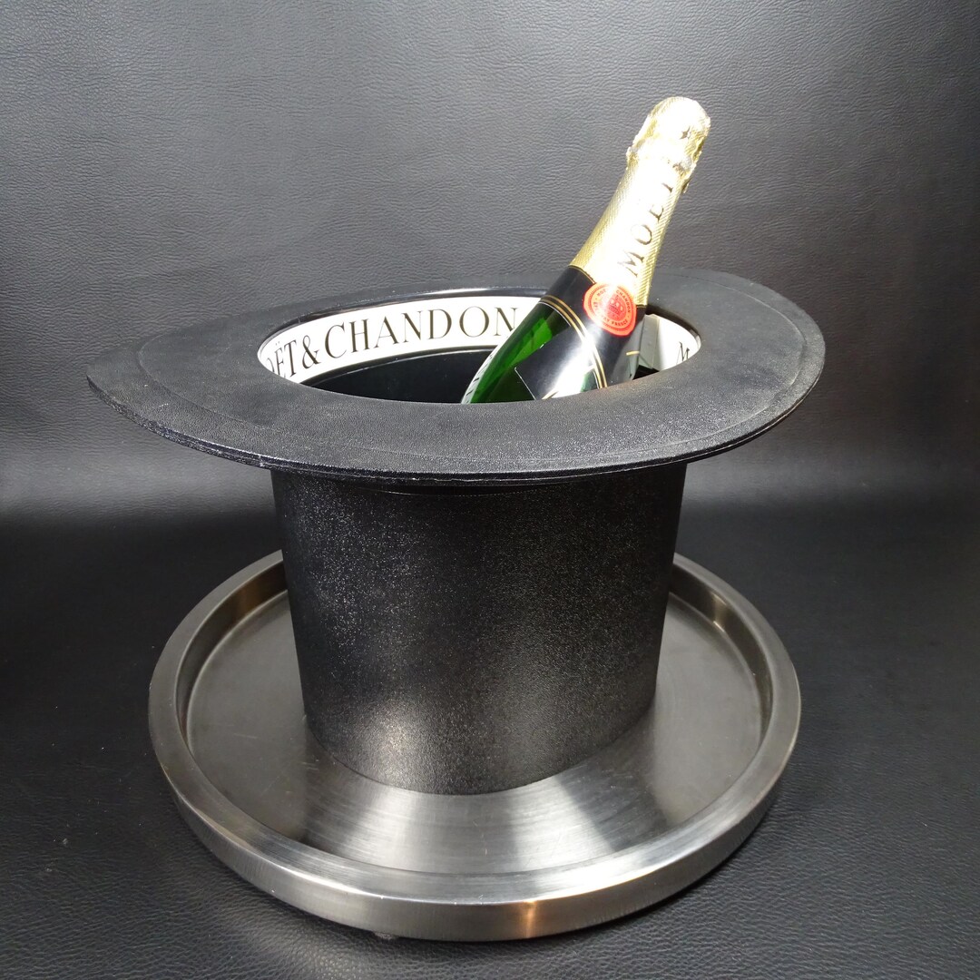MOET & CHANDON | Black Plastic Top Hat Shaped Ice Bucket for Moët Et ...