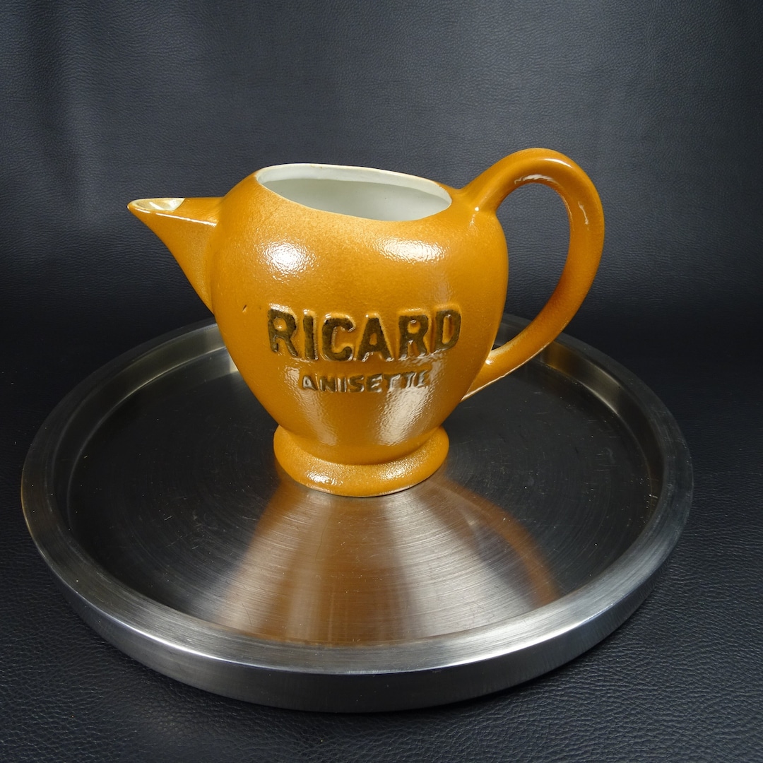 RICARD | Large Brown Ceramic Water Pitcher by RICARD Anisette | 23.6 Oz ...