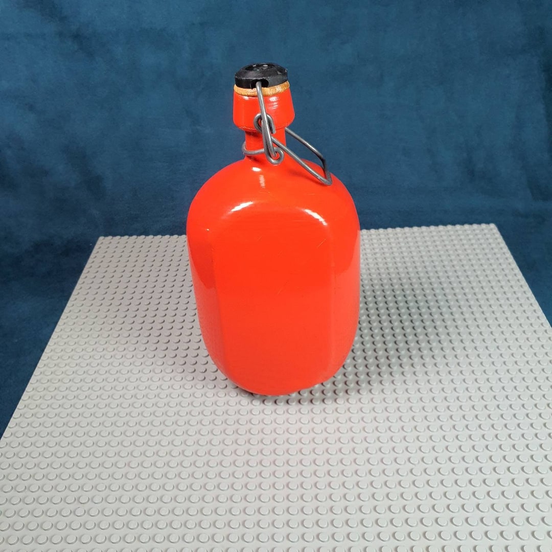 ROC 33.81 US Fl Oz | Orange Flask Roc France Water Flask Swing-top ...