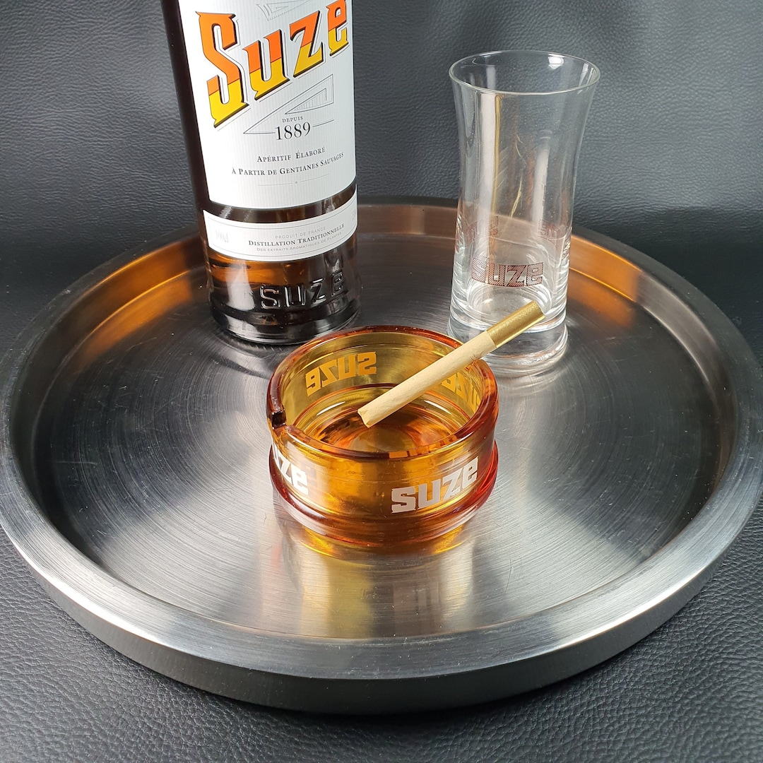 SUZE | Small Advertising Round Bar Ashtray for the SUZE Aperitif in ...