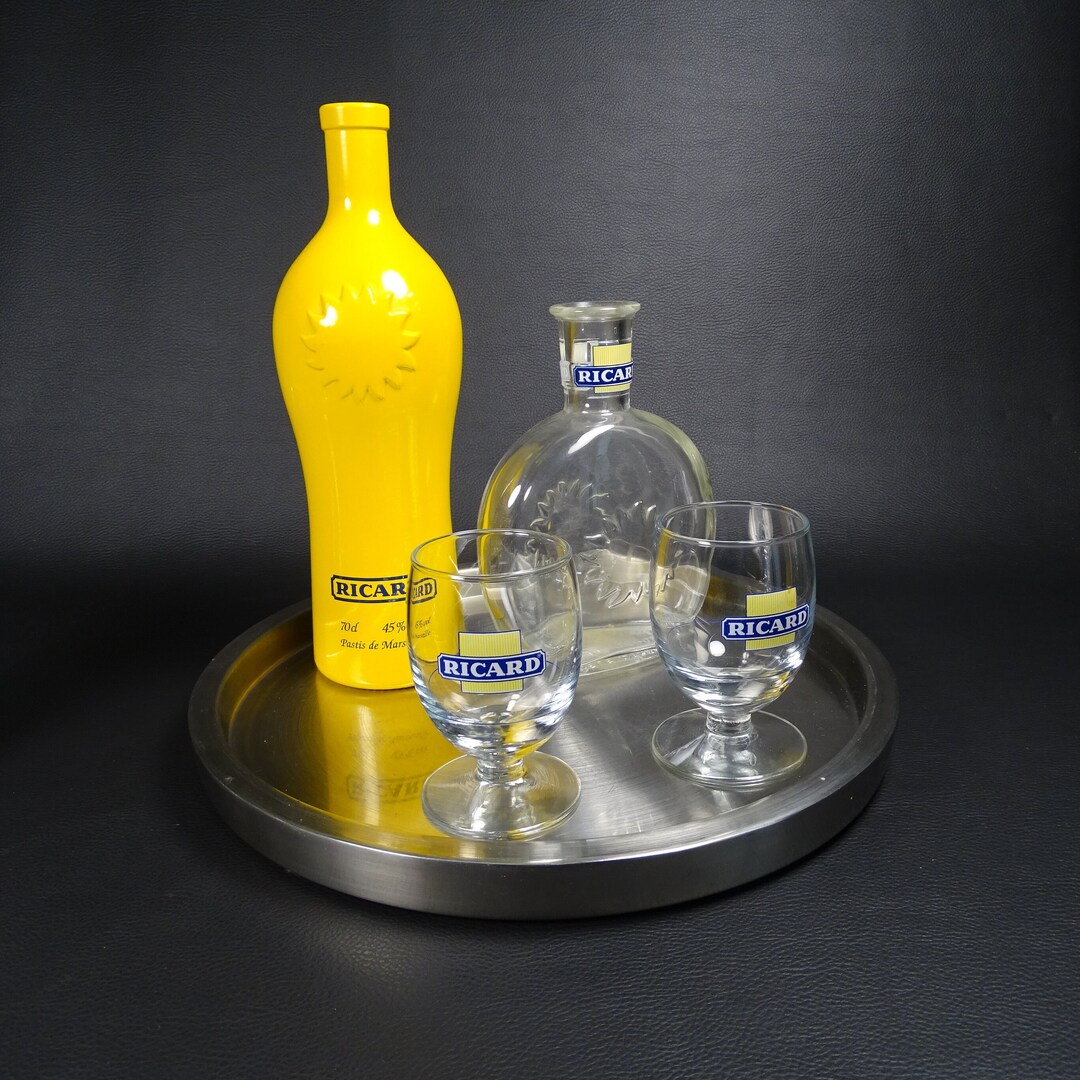 RICHARD | Old RICARD Glass Decanter and 2 RICARD Advertising Balloon ...